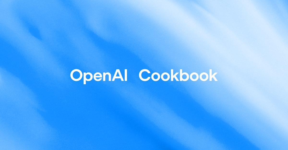 OpenAI Cookbook OpenAI Cookbook